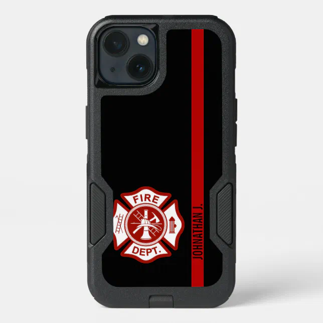 Firefighter Maltese Cross Thin Red Line Otterbox iPhone Case | Zazzle