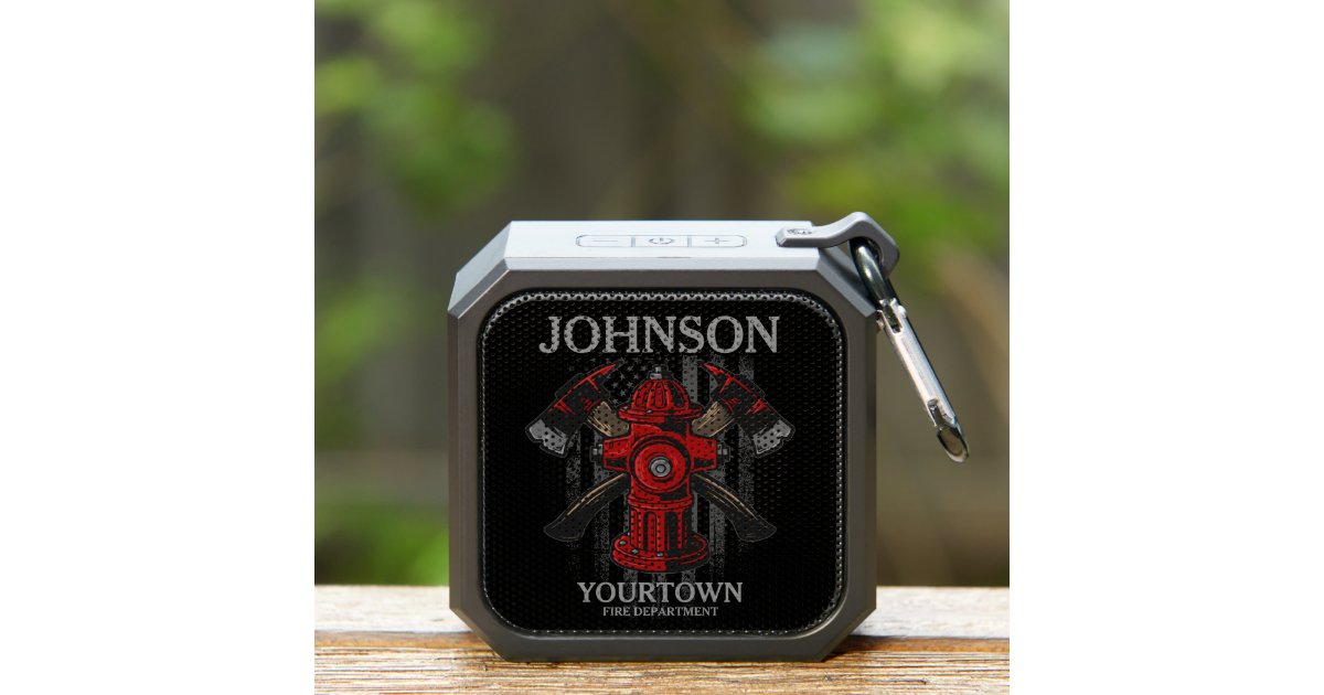 Firefighter NAME Fire Department Hydrant USA Flag Bluetooth Speaker ...