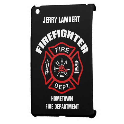 Firefighter Name Template iPad Mini Case | Zazzle