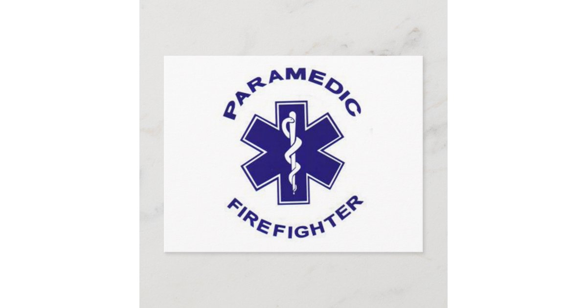 Firefighter Paramedic Postcard | Zazzle