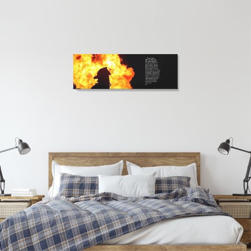 firefighter picture canvas print | Zazzle