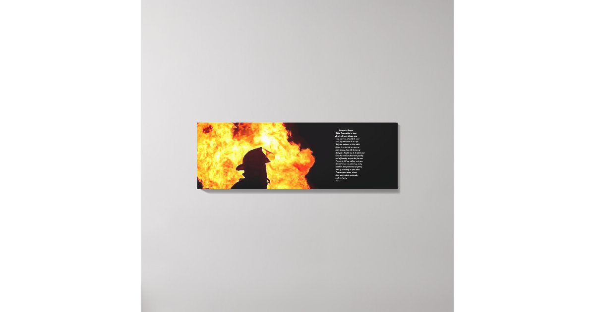 firefighter picture canvas print | Zazzle