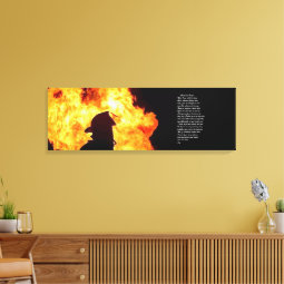 firefighter picture canvas print | Zazzle