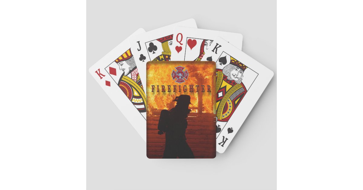 Firefighter Poker Cards | Zazzle