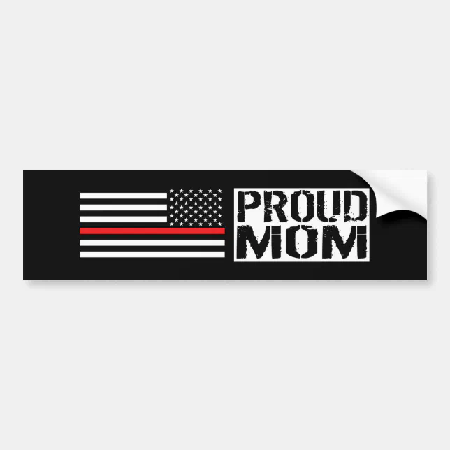 Firefighter - Proud Mom Bumper Sticker | Zazzle