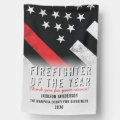 Firefighter Red Line Fire Employee Recognition House Flag | Zazzle