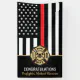 Firefighter Red Line Flag Fire Academy Graduation Banner | Zazzle
