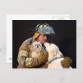 Firefighter rescue postcard | Zazzle