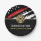 Firefighter Retirement Fire Department Red Line Paper Plates | Zazzle