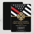 Firefighter Retirement Fireman Fire Department Invitation | Zazzle