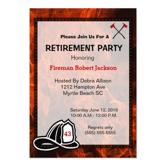 Firefighter Retirement Party Invitation | Zazzle.com