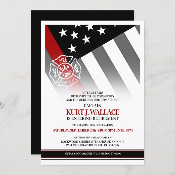 Firefighter Retirement Party Invitation | Zazzle.com