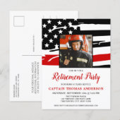 Firefighter Retirement Photo Fireman Retiring Invitation Postcard | Zazzle