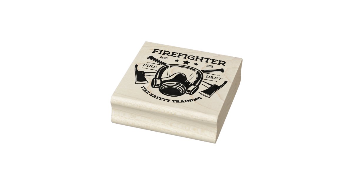 Firefighter Rubber Stamp | Zazzle
