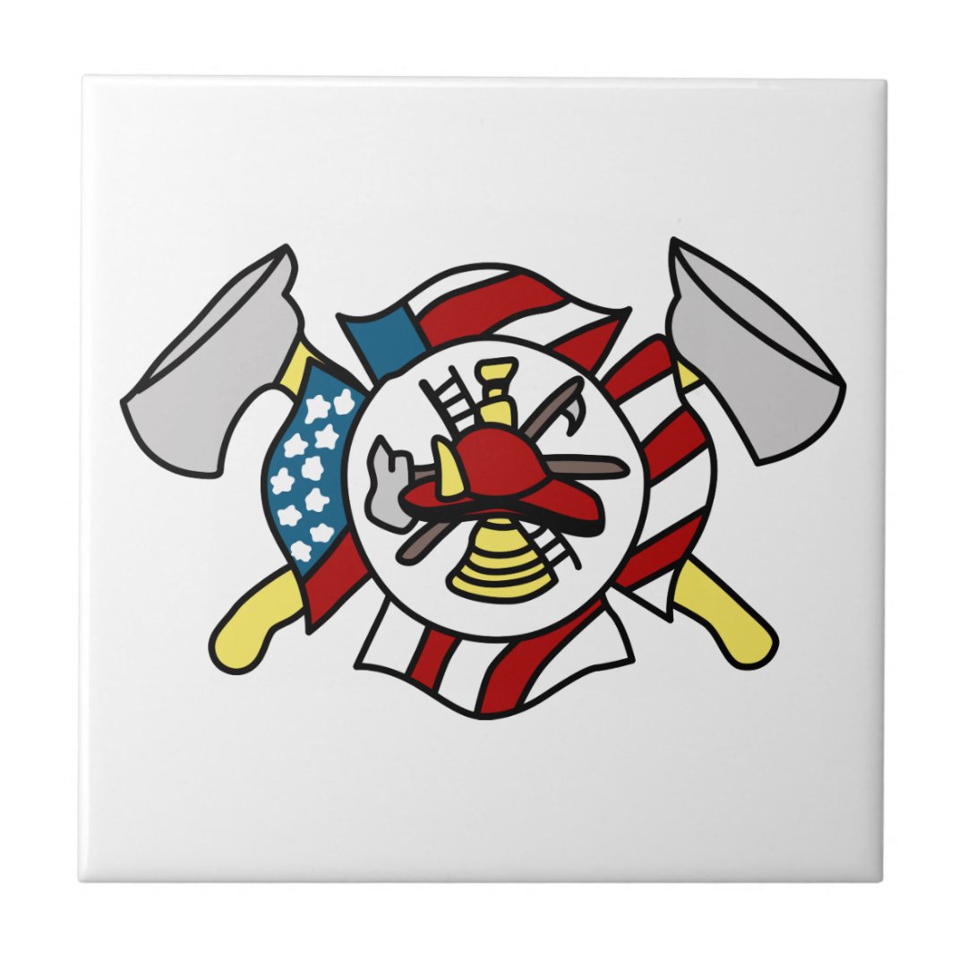 Firefighter’s Crest Ceramic Tile | Zazzle