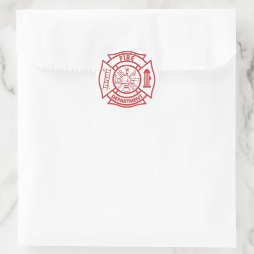 Firefighter Scramble Classic Round Sticker | Zazzle