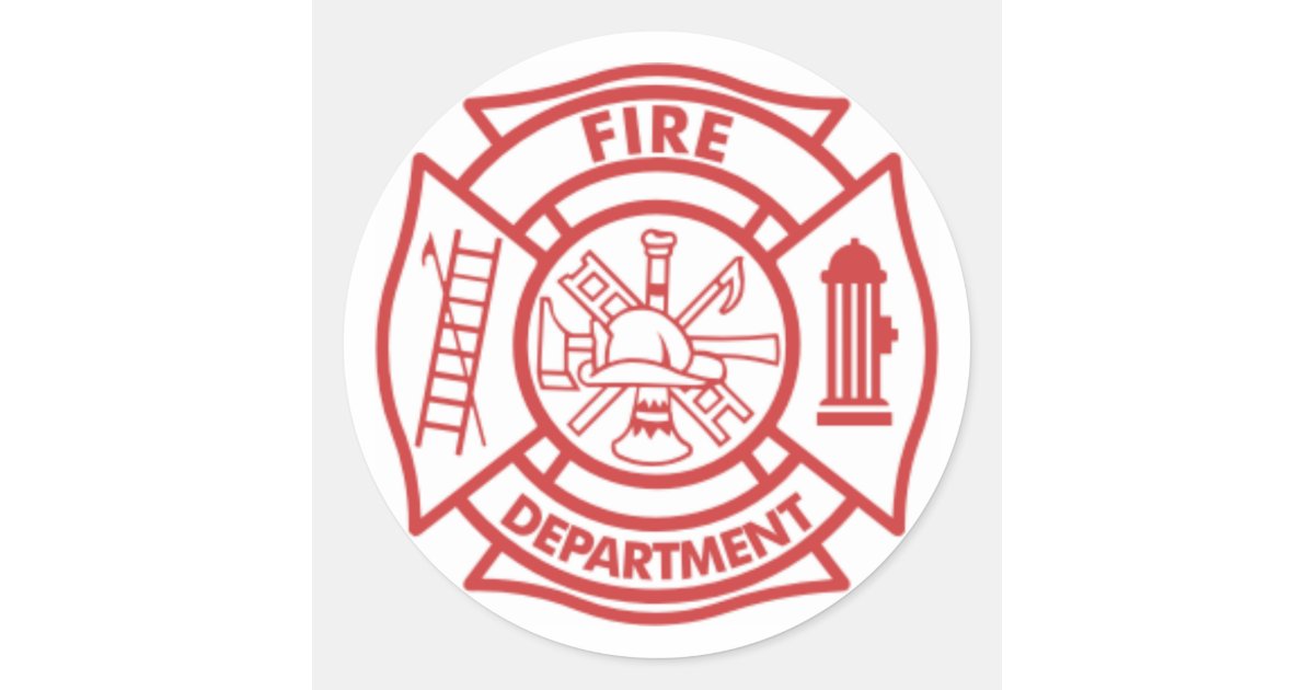 Firefighter Scramble Classic Round Sticker | Zazzle