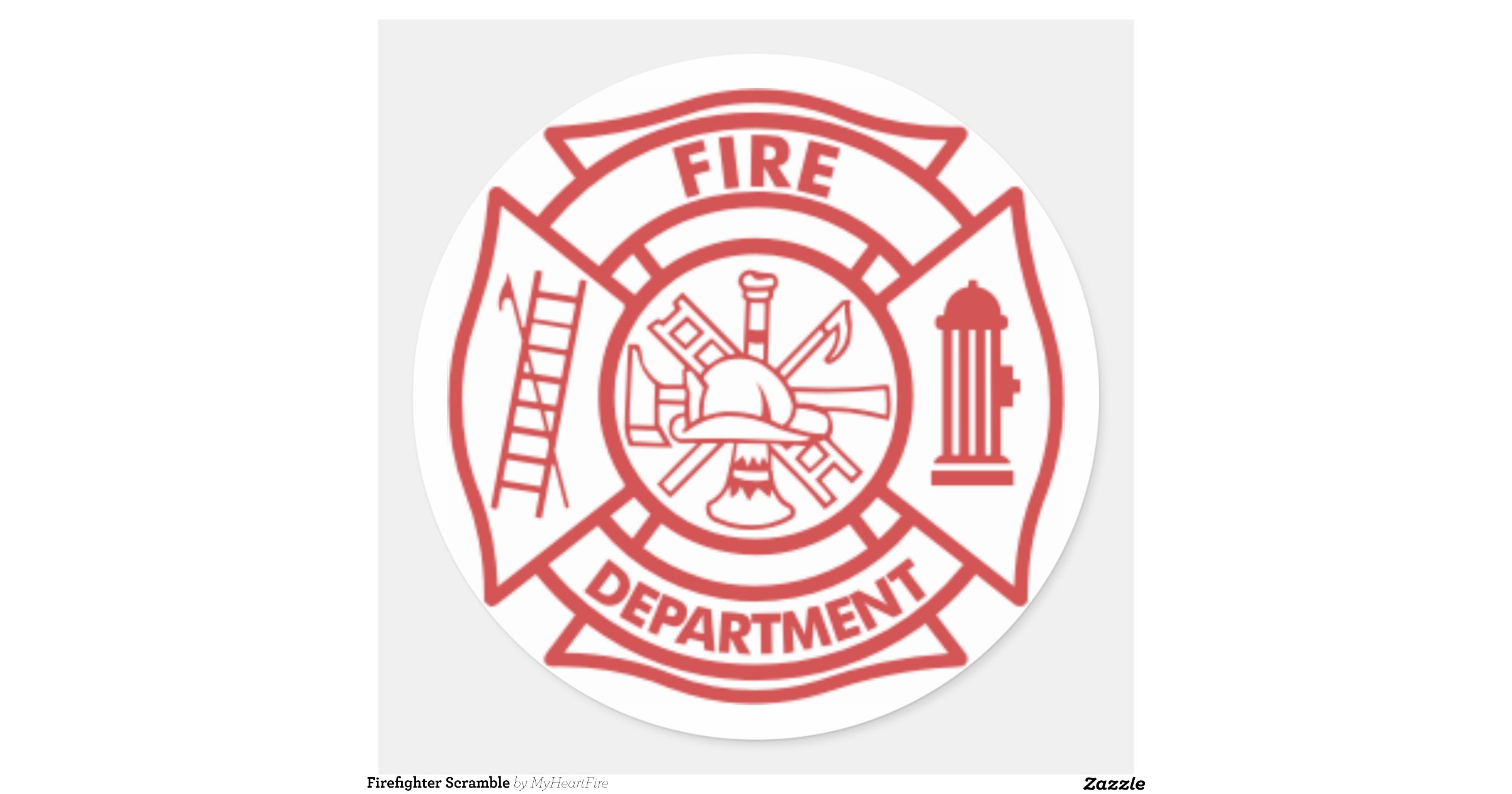 firefighter_scramble_classic_round_sticker ...