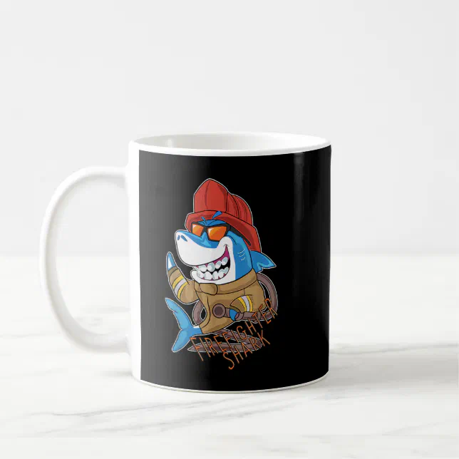 Firefighter Shark Fire Fighting Sea Animal Gear Coffee Mug | Zazzle