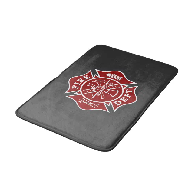 Firefighter Small Bath Mat | Zazzle