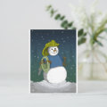 Firefighter Snowman Postcard | Zazzle