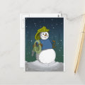 Firefighter Snowman Postcard | Zazzle