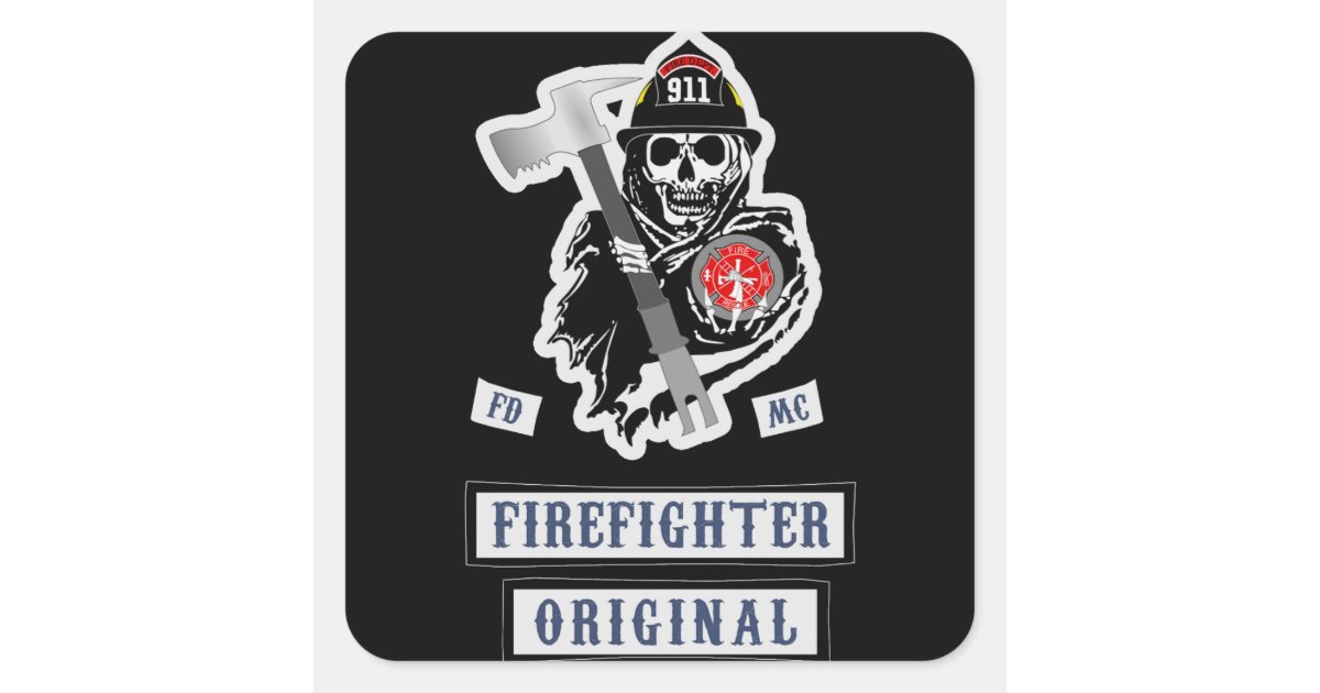 Firefighter Stickers! Square Sticker | Zazzle