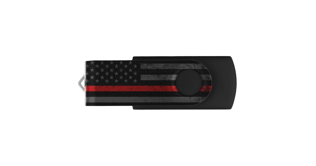 FireFighter Style Distressed American Flag USB Flash Drive | Zazzle