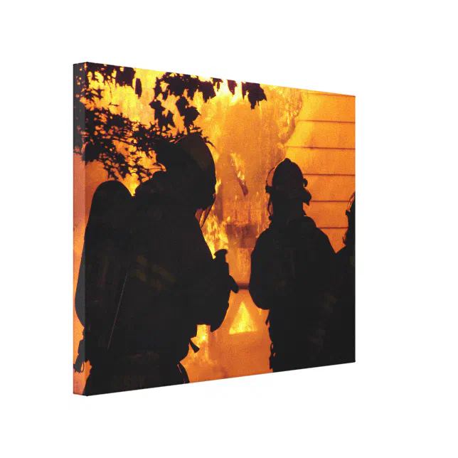 Firefighter Team Canvas Print | Zazzle