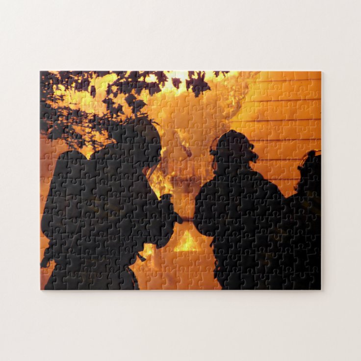 Firefighter Team Jigsaw Puzzle | Zazzle