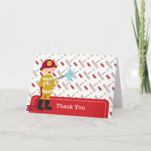 Firefighter Thank You Cards | Zazzle