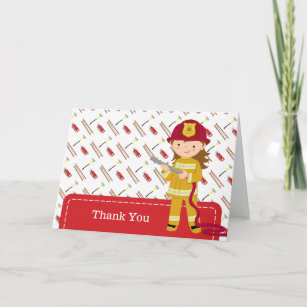 Firefighter Thank You Cards | Zazzle