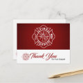 Firefighter Thank You Card | Zazzle