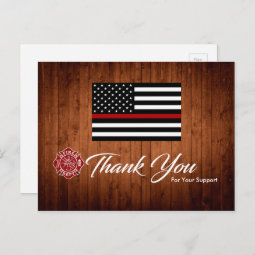 Firefighter Thank You Card | Zazzle