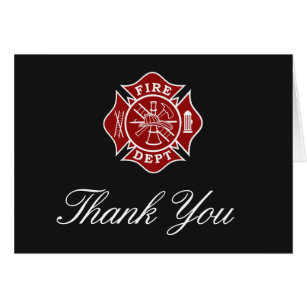 Firefighter Thank You Cards - Greeting & Photo Cards | Zazzle