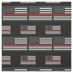 Patriotic Firefighter Style American Flag Fabric | Zazzle