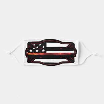 Firefighter Thin Red Line Face Mask | Zazzle