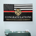 Firefighter Thin Red Line Fire Academy Graduation Banner | Zazzle