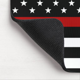 Firefighter Thin Red Line Flag Mouse Pad | Zazzle