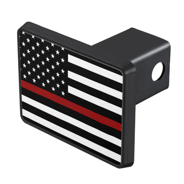 Firefighter Thin Red Line Hitch Cover 2" Receiver | Zazzle