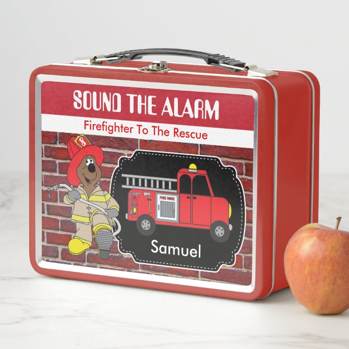 Firefighter to the Rescue Metal Lunch Box | Zazzle.com