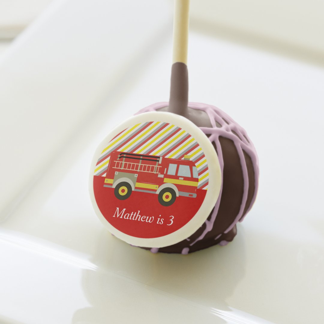 Firefighter treat cake pops | Zazzle