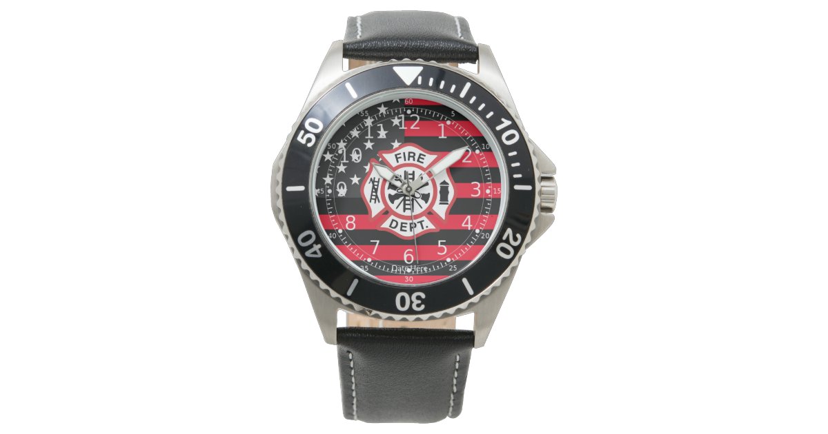 Firefighter Watches Men | Zazzle