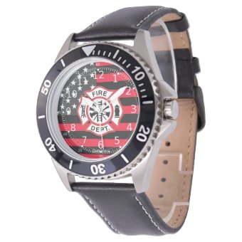 Firefighter Watches Men | Zazzle