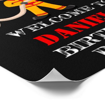 Firefighter welcome party sign Firefighter poster | Zazzle
