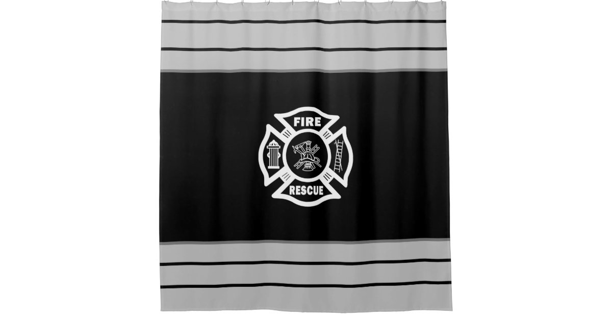 Firefighters Fire Rescue Shower Curtain | Zazzle