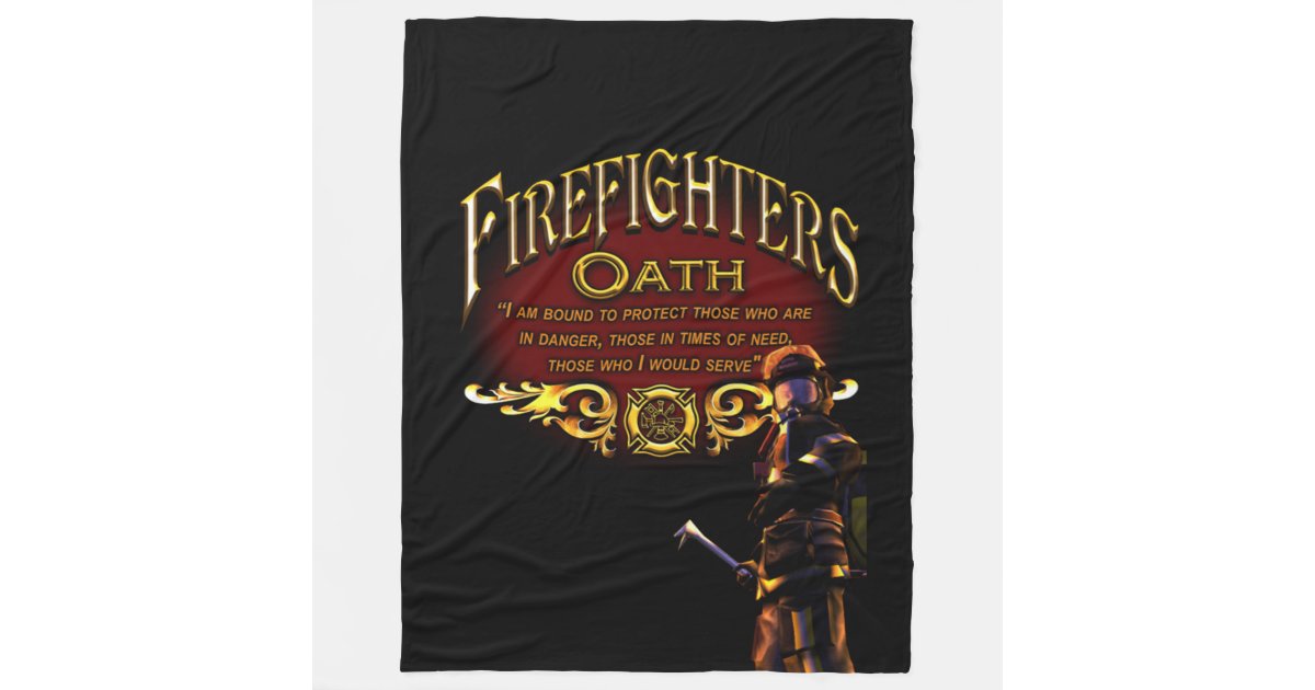 Firefighters Oath Fleece Blanket | Zazzle
