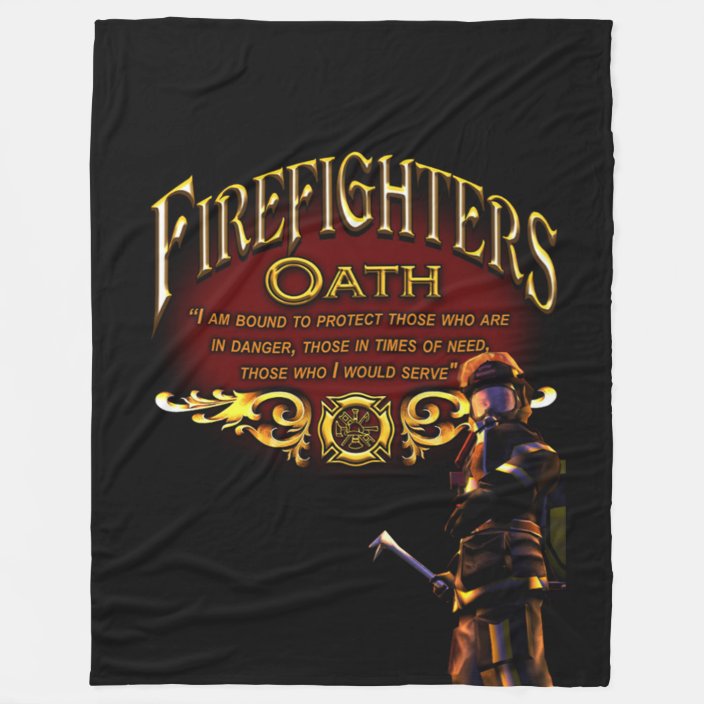 Firefighters Oath Fleece Blanket | Zazzle.com