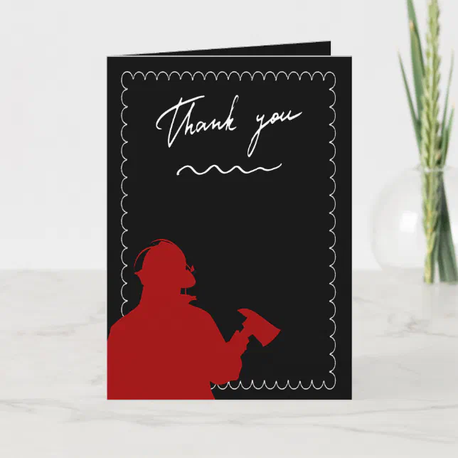 Firefighters Thank You Card | Zazzle