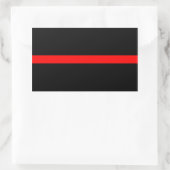 Firefighters Thin Red Line Rectangular Sticker | Zazzle